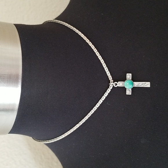 Jewelry | Vintage Sterling Silver Cross Choker Necklace | Poshmark